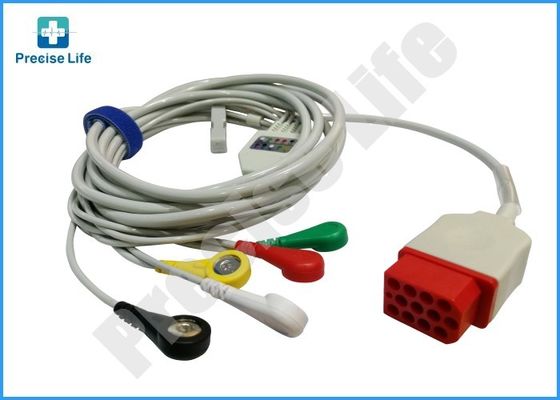 Bionet BM5 ECG cable One-piece type 12 pins connector AHA color code ...